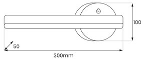 Nástěnné LED svítidlo Sydney L, 1x LED 6w, 4000k, b