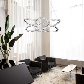 Toolight Toolight, LED stropní osvětlení 54cm, 48W, 4000K, G002-CP, chromová, OSW-09743