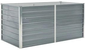 vidaXL Marketos Vyvýšený zahradní truhlík 160x80x77 cm galvanizovaná ocel šedý
