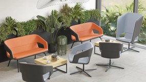 NARBUTAS - Třímístná sedačka TWIST&SIT SOFT SDL300 s kovovou podnoží