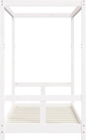 vidaXL Dětská postel 80 x 160 cm masivní borové dřevo [834514] Barva: Bílá