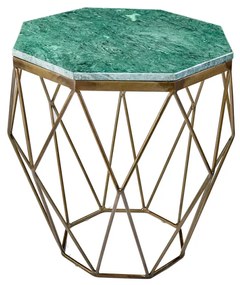 Massive home | Odkládací stolek DIAMOND NOBLES 50 CM zelený mramor