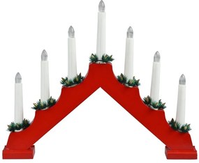 HOMESTYLING Vánoční dekorace 7 svíček LED červená na baterie KO-AX8000140