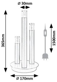 Rabalux 74365 - Stolní lampa RAMIRA 3xG9/5W/230V černá