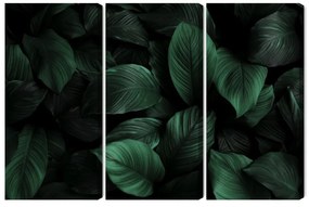 Vícedílný obraz Zelené Listy Na Makro Stupnici Nedostatek Nedostatek Přírodní plátno 150x100