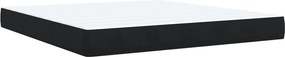 Box spring postel s matrací černá 180x200 cm samet 3290986