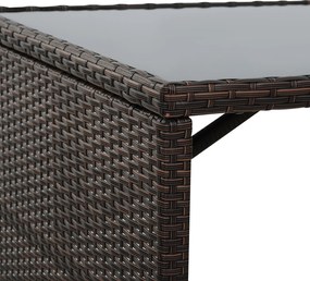 Outsunny polyratanový zahradní set 5 ks zahradní nábytek lounge set, odolný proti povětrnostním vlivům a elegantní pro balkon terasu | Aosom.de