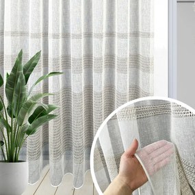 Moderní tkaná záclona bílá s olůvkem metráž Ervi 22650-02