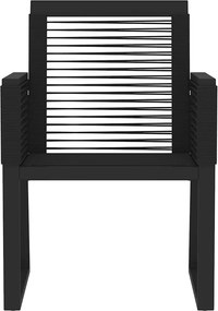 5dílný zahradní jídelní set černý 3099150