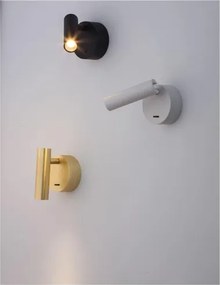 Nástěnné LED svítidlo NOVA LUCE CLIP 3W 3000K černé s vypínačem 9030202