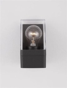 NV 9492740 Venkovní nástěnné svítidlo SELENA antracitový hliník a čirý akryl E27 1x12W 220-240V bez žárovky IP65 - NOVA LUCE