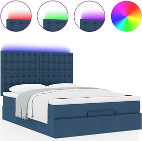Osmanský rám postele s matrací Blue 140x190cm textil 3314175