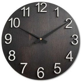 Designové nástěnné hodiny z masivního dřeva I SENTOP MAS017-3169-hands/black