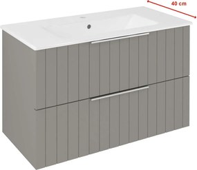 Sapho Cirasa - Umyvadlová skříňka Strip 78x54x39 cm, 2x zásuvka, agila CR792-4343S