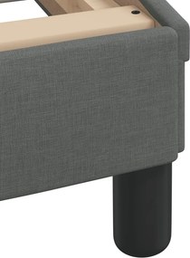 Postel s matrací Dover tmavě šedá 100 x 200 cm textil 3208345