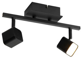 Moderní stropní svítidlo černé včetně LED 2-světelné - Nola