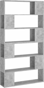Knihovna / dělicí stěna betonově šedá 100 x 24 x 188 cm 3082075