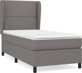 Box spring postel s matrací tmavě šedá 90x190 cm textil 3127846