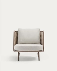 Krémové/taupe polstrované zahradní křeslo Sedalis – Kave Home