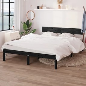 vidaXL Rám postele masivní borovice 120 x 200 cm [810145] Barva: Černá