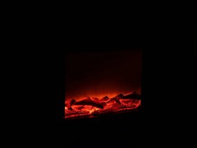 LED dekorace moderní krb COZY WARM 40x50 cm, černý