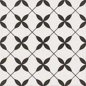 CERSANIT DLAŽBA PATCHWORK CLOVER BLACK PATTERN 29,8x29,8  - OP867-002-1