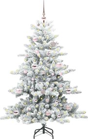 Umělý Skládací Vánoční Strom s stojanem Bílá 150 cm PVC a ocel 3397707