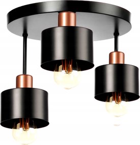 Závěsná stropní lampa Lustr Moderní měď Edison Led 3xE27