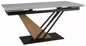 Rozkládací jídelní stůl Genesis 180/240 cm bílý/dub přírodní