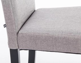 Sada 4 jídelních židlí Ina látka černá konstrukce – světle šedá