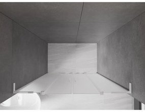 Mexen Velar L Duo, posuvné sprchové dveře do otvoru 160 cm, 8mm sklo námraza, chromová, 871-160-003-32-01