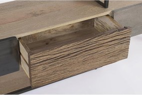 BIZZOTTO Dřevěný TV stolek MANCHESTER tmavý 195 cm 0746641