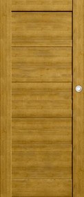 posuvné interiérové dveře do pouzdra BRAGA plné, model 1 Průchozí rozměr: 70 x 197 cm, Orientace dveří: Levé dveře, Dekor: Ořech muškátový