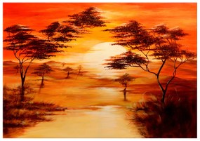 Gario Ručně malovaný obraz Západ slunce Rozměry: 100 x 70 cm