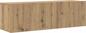 Sada 8 kusů nástěnné TV skříňka dub artisan kompozitní dřevo 3328952