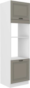 STL 60 cm skříňka vysoká 2D na mikrovlnnou a pečící vestavnou troubu STILO II Barevné provedení STILO: Bílá / Jílově šedá