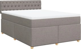 Box spring postel s matrací taupe 140x200 cm textil 3289014