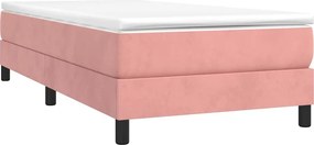 Rám postele s boxspringem růžový 90 x 190 cm samet 3120747