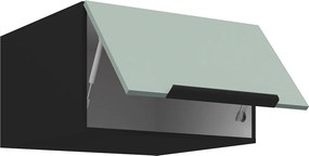 ARIA sc | horní skříňka 60 NAGU-36 1F výklopná | 60 cm | HLUBOKÁ | ANTI FINGERPRINT povrch | černá/aquamarine