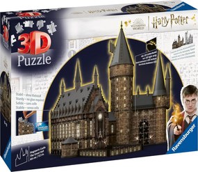 3d puzzle harry potter: bradavický hrad - velká síň (noční edice) 540 dílků