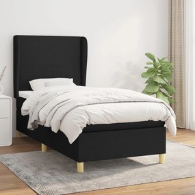 Box spring postel s matrací černá 80 x 200 cm textil 3128319