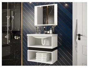 Koupelnový nábytek Syliko VI, Sifon k umyvadlu: ne, Umyvadlo: ne, Barva: černá