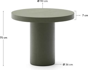 Betonový kulatý zahradní jídelní stůl ø 90 cm Aiguablava – Kave Home
