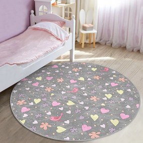 Šedý dětský koberec ø 100 cm Comfort – Mila Home