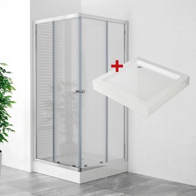 POINT Q LOR 90 Grape Čtvercový sprchový kout s akrylátovou vaničkou