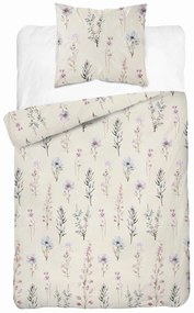 Detexpol Saténové povlečení 140x200 krémově růžové zelené květy 5091 A Home Satin 11