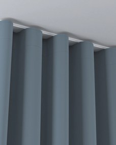 Závěs na řasící pásce wave barva modrá látka zatemňovací