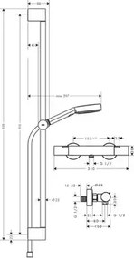 Hansgrohe Pulsify Select S - Sprchový set s termostatem | 3 proudy | E