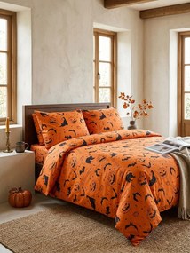 Sinsay - Sada ložního prádla s halloweenským motivem - oranžová