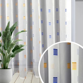 Voálová záclona s geometrickým designem metraž Ervi 1150